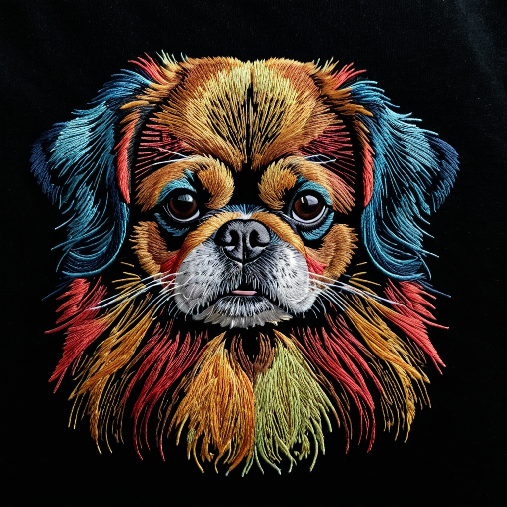 Машинная вышивка+ИИ: Пёс-парад! - BroideryRu+EmbroideryAi